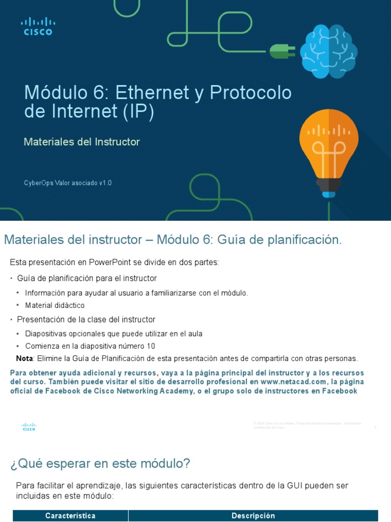 S3-CA - Module - 6-Protocolo de Internet (IP) y Ethernet | PDF ...