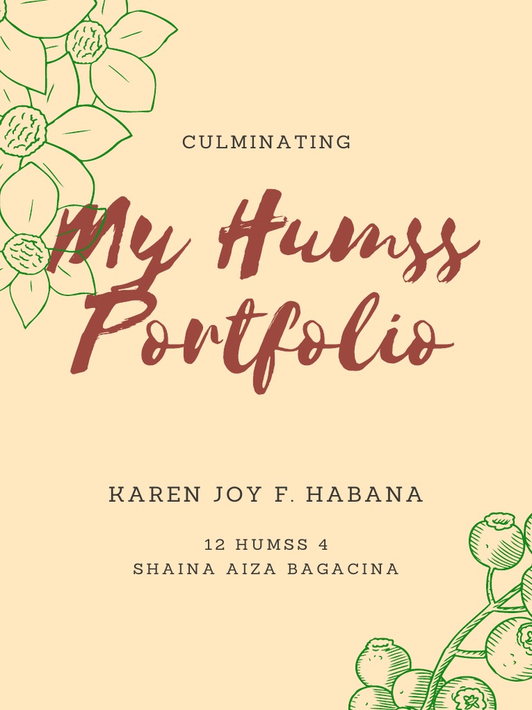 My Humss Portfolio: Culminating | PDF | Learning