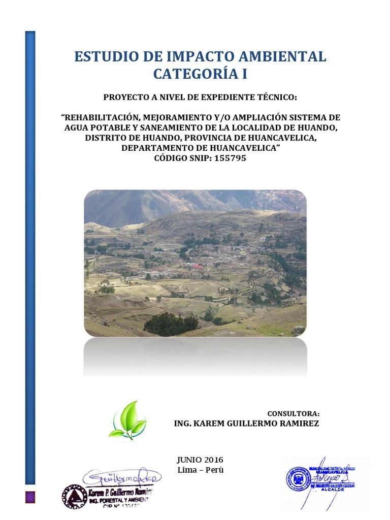 Estudio de Impacto Ambiental Completo | PDF | Agua | Evaluación de ...