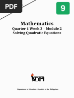 Quarter 2-Module 1: Mathematics | PDF | Area | Volume