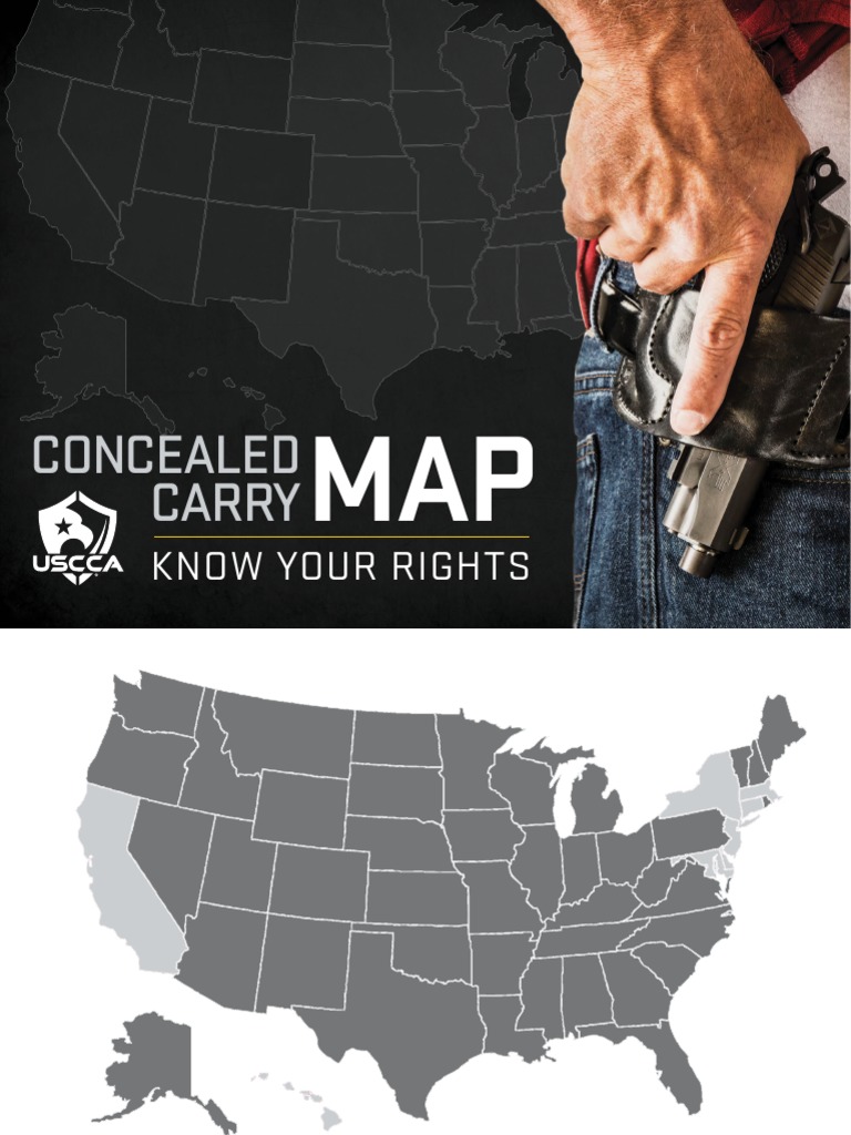 USCCA Concealed Carry Map | PDF | Concealed Carry In The United States ...