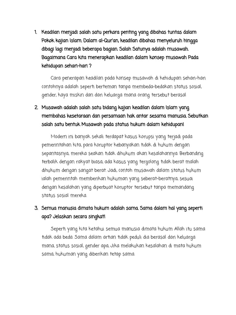 Soal Musawah | PDF