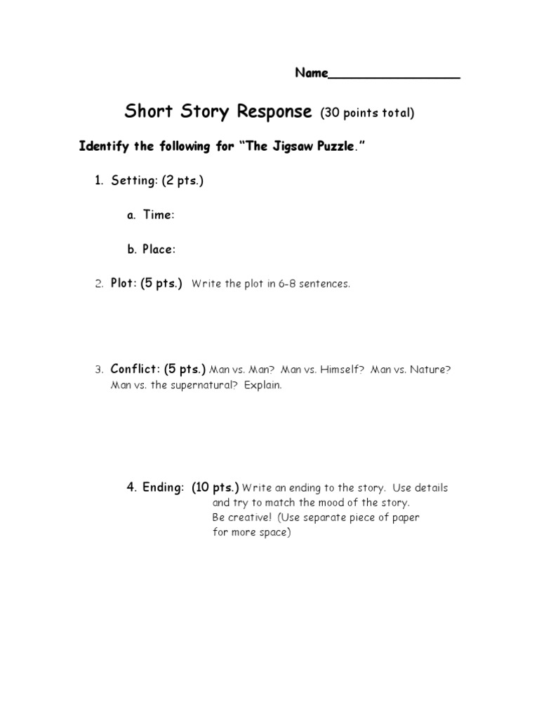 The Jigsaw Puzzle Literary Terms | PDF