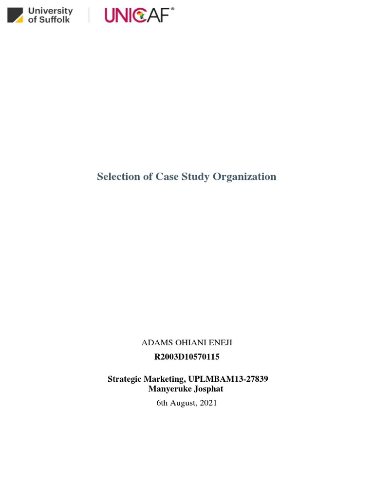 Selection of Case Study Organization | PDF | Quality Management | System