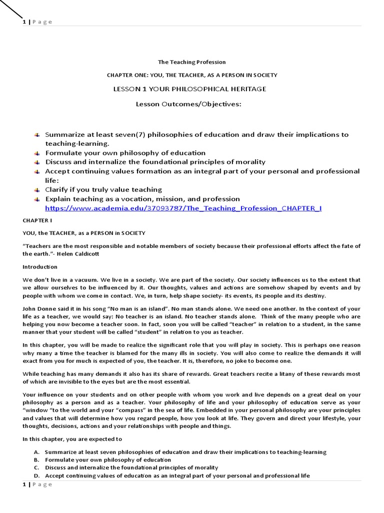 Teaching Profession Learners Module Merged | PDF | Constructivism ...