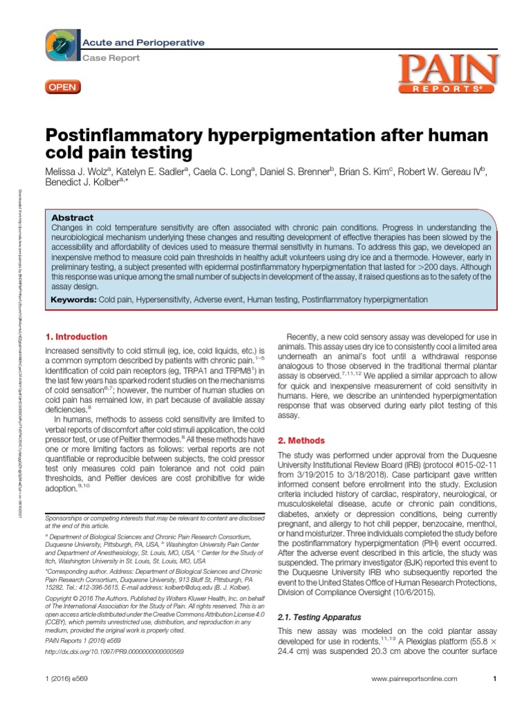 Postinflammatory Hyperpigmentation After Human.2 | PDF | Pain ...