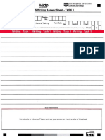 IELTS Writing Answer Sheet Template | PDF | Evaluation Methods ...