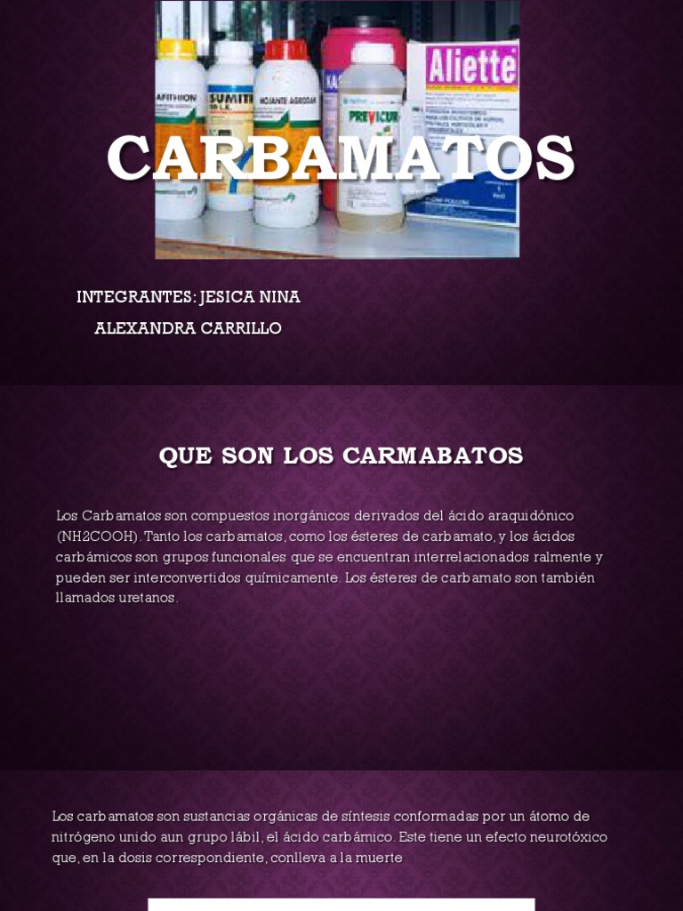 Carbamatos | PDF | Medicina CLINICA | Química
