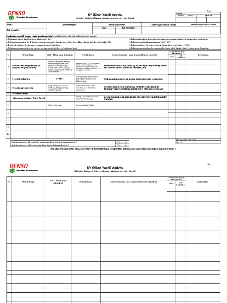 Form Ky Denso | PDF
