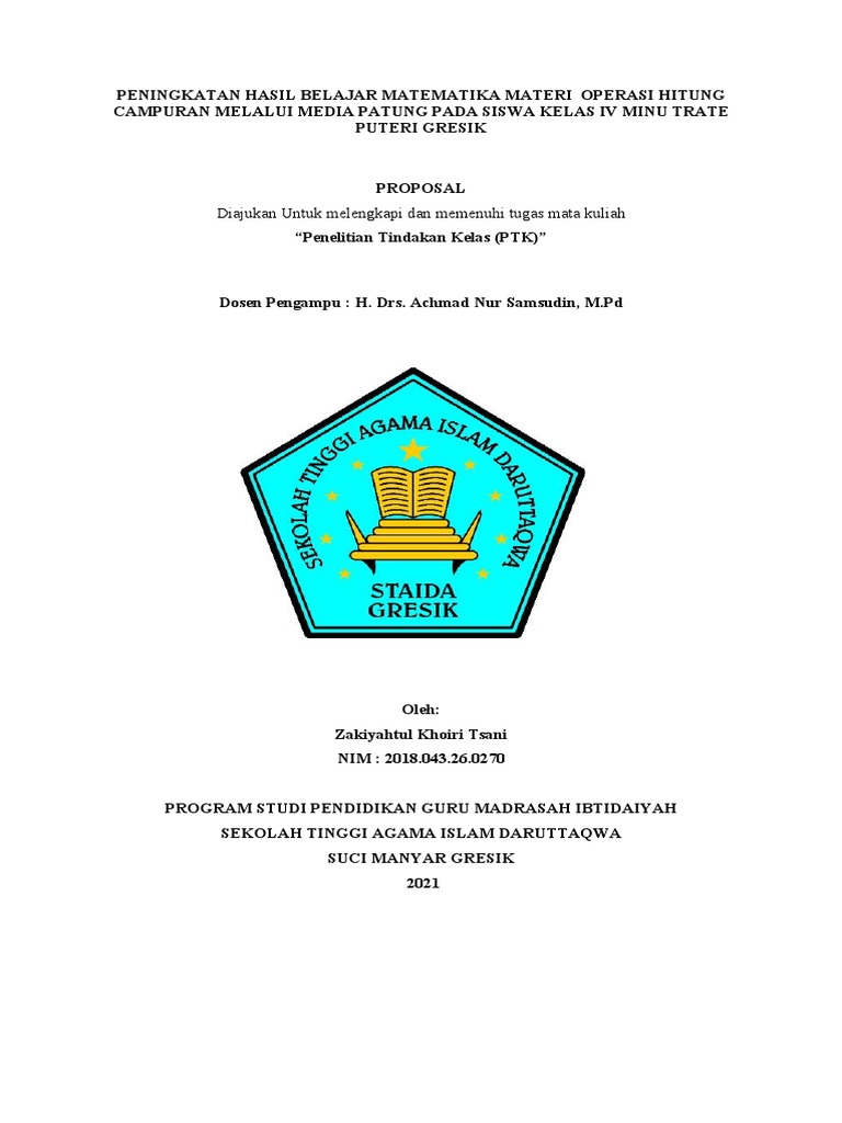 Proposal PTK (PGMI VI) | PDF