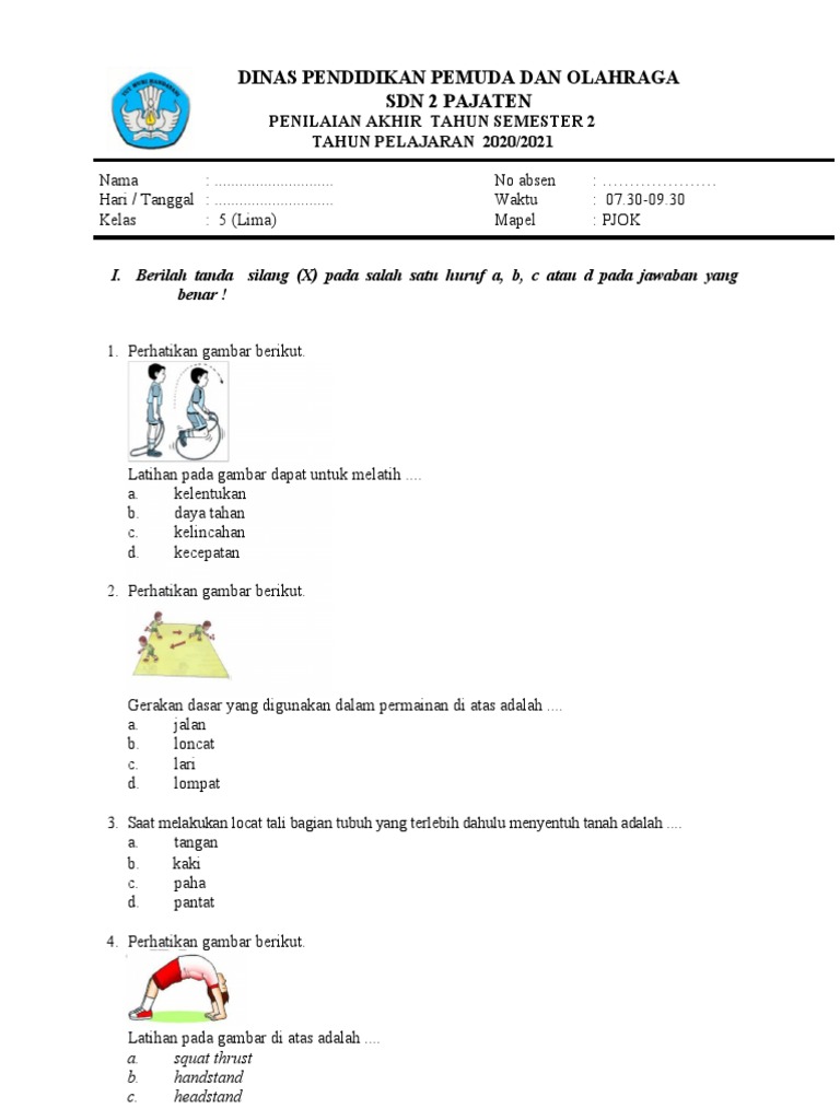 Soal PJOK Kelas 5 Semester 2 | PDF