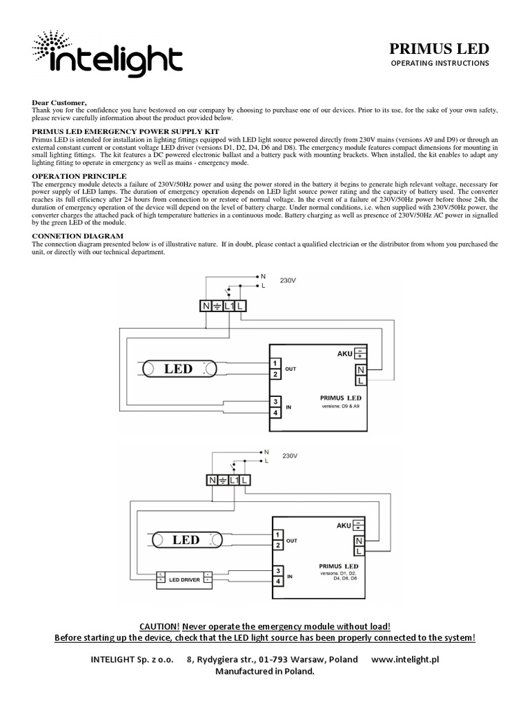 Kit Emergenta 230vac | PDF | Mains Electricity | Power Supply
