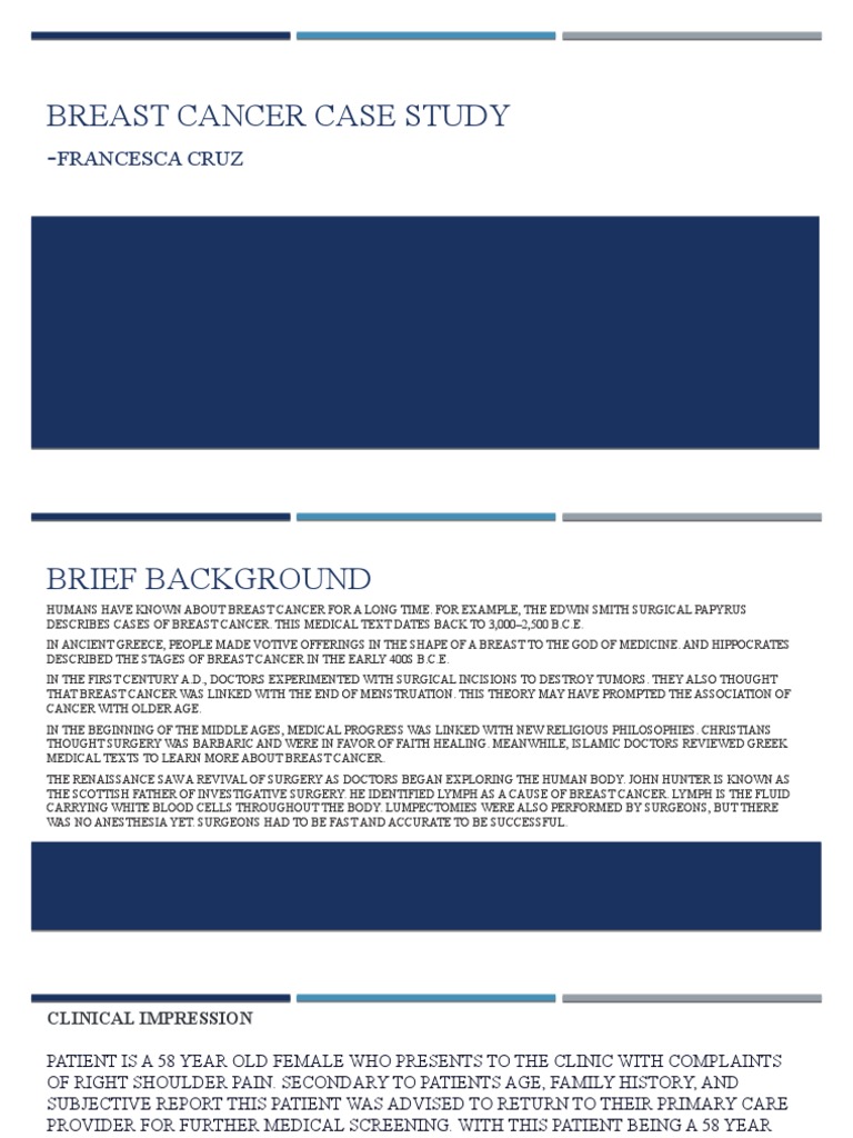 Breast Cancer Case Study | PDF | Breast Cancer | Cancer