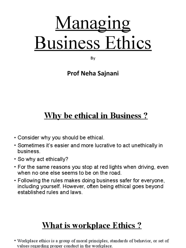 Managing Business Ethics | Descargar gratis PDF | Business Ethics ...