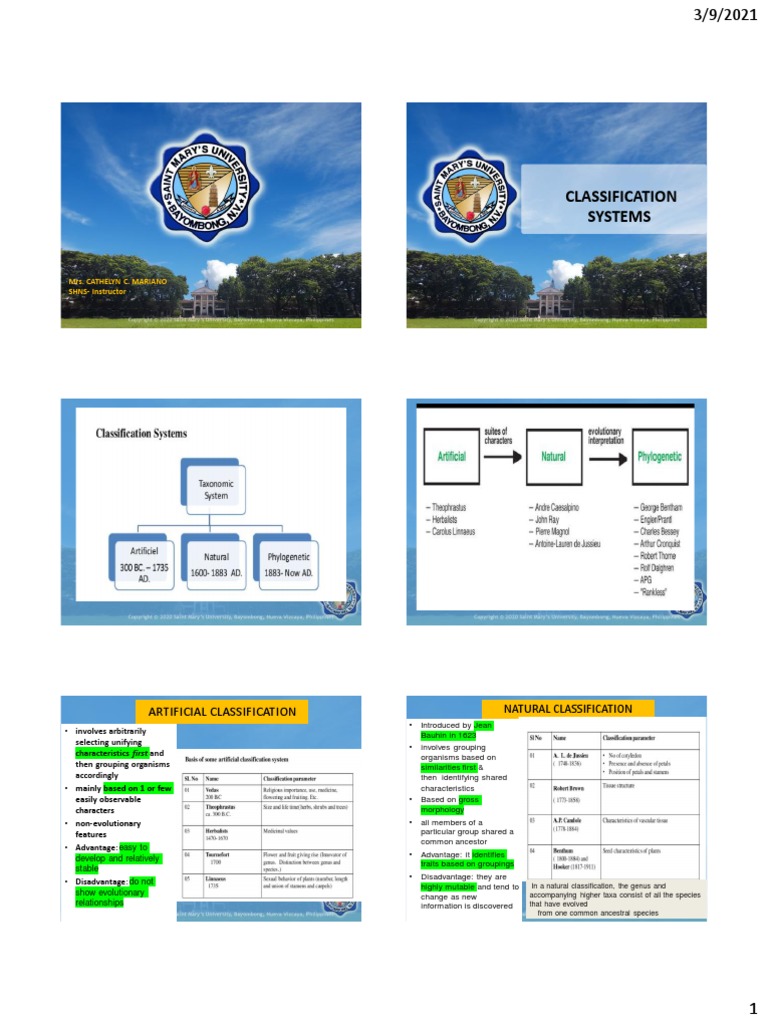 Classification Systems | PDF | Phylogenetic Tree | Taxonomy (Biology)