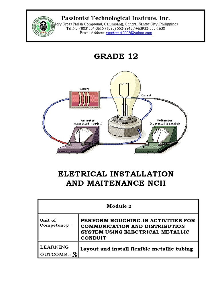 Grade 12 Module 2 Lo3 | PDF | Electrical Wiring | Manufactured Goods