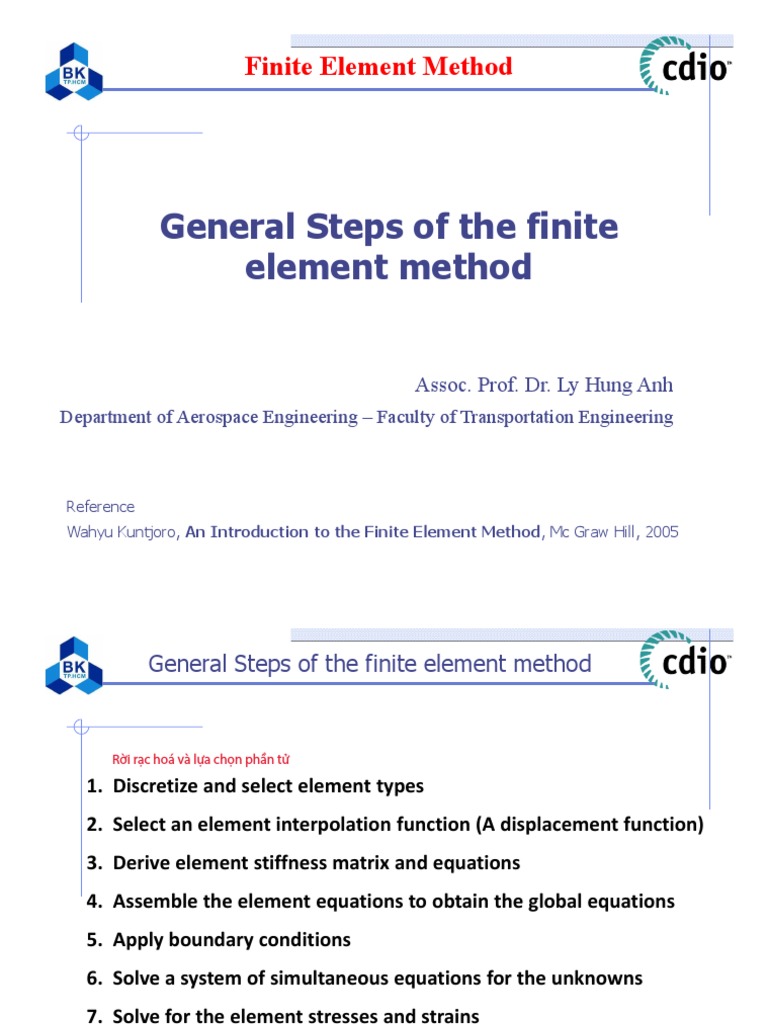 General Steps of The Finite Element Method | PDF | Finite Element ...