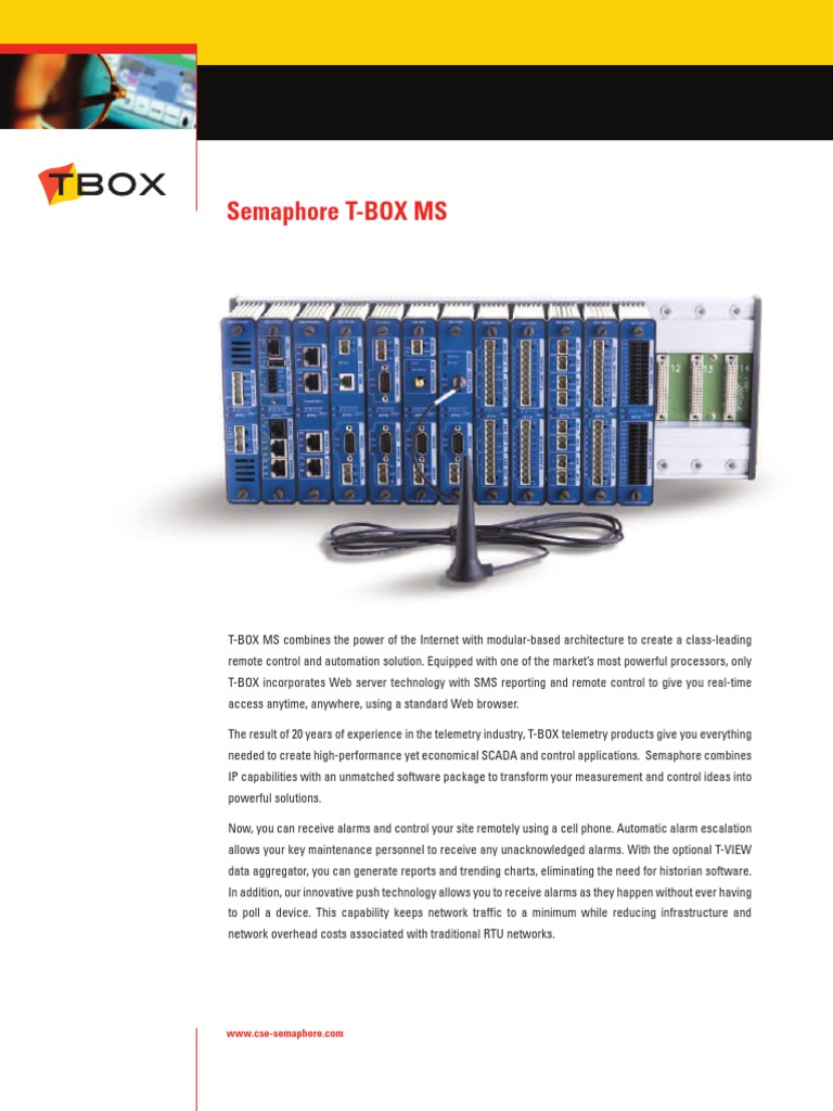 Brochure T BOX MS | Download Free PDF | Scada | Input/Output