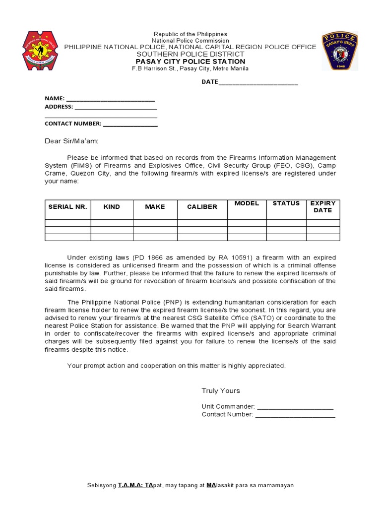 Southern Police District: Pasay City Police Station | PDF | Criminal ...
