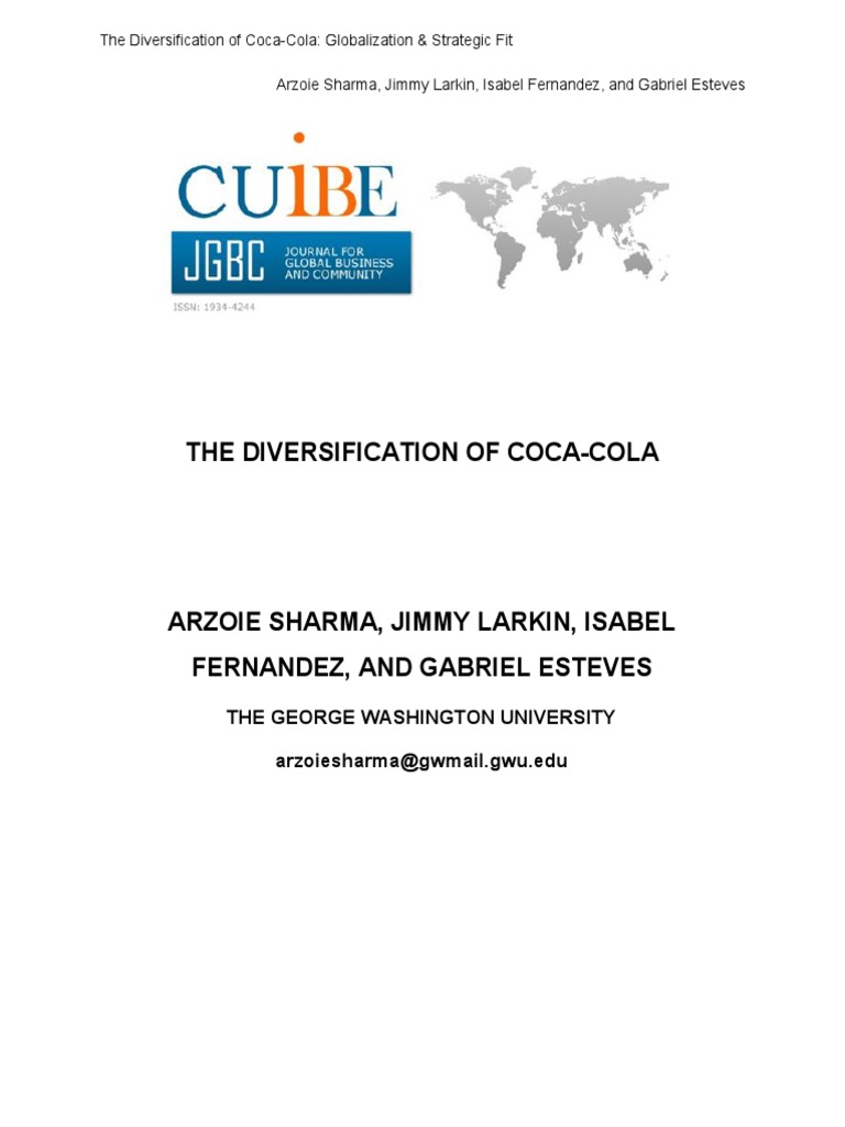 Coca Cola Diversification and Globalization | PDF | The Coca Cola ...