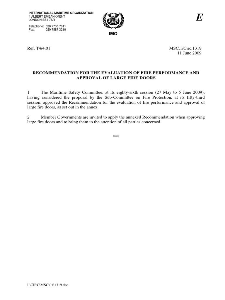 IMO Circular 1319 | PDF | Heat Transfer | Heat