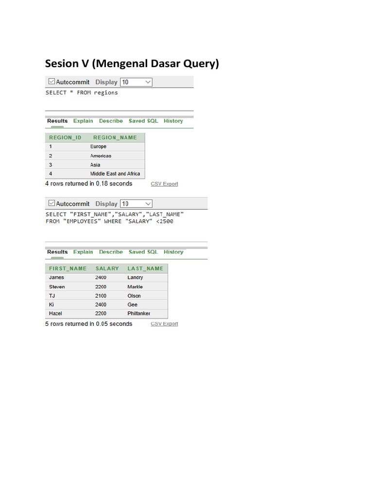 Latihan Oracle 14101079 | PDF | Metode & Bahan Ajar