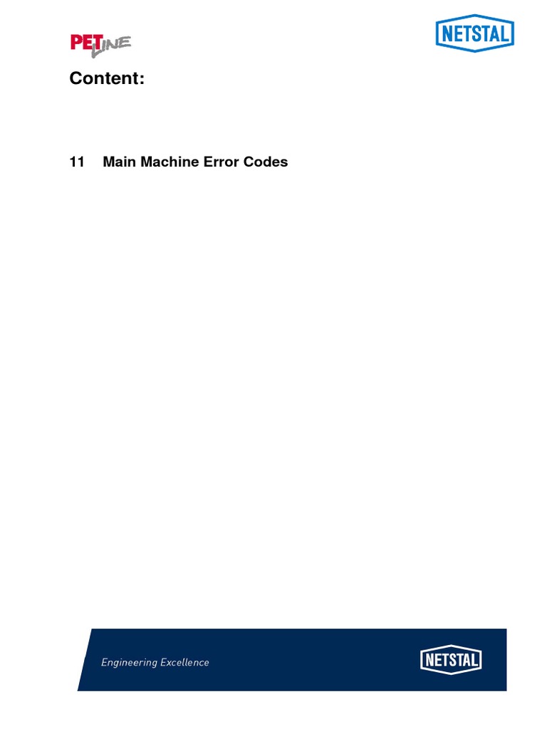 Content:: 11 Main Machine Error Codes | PDF | Switch | Electrical Engineering