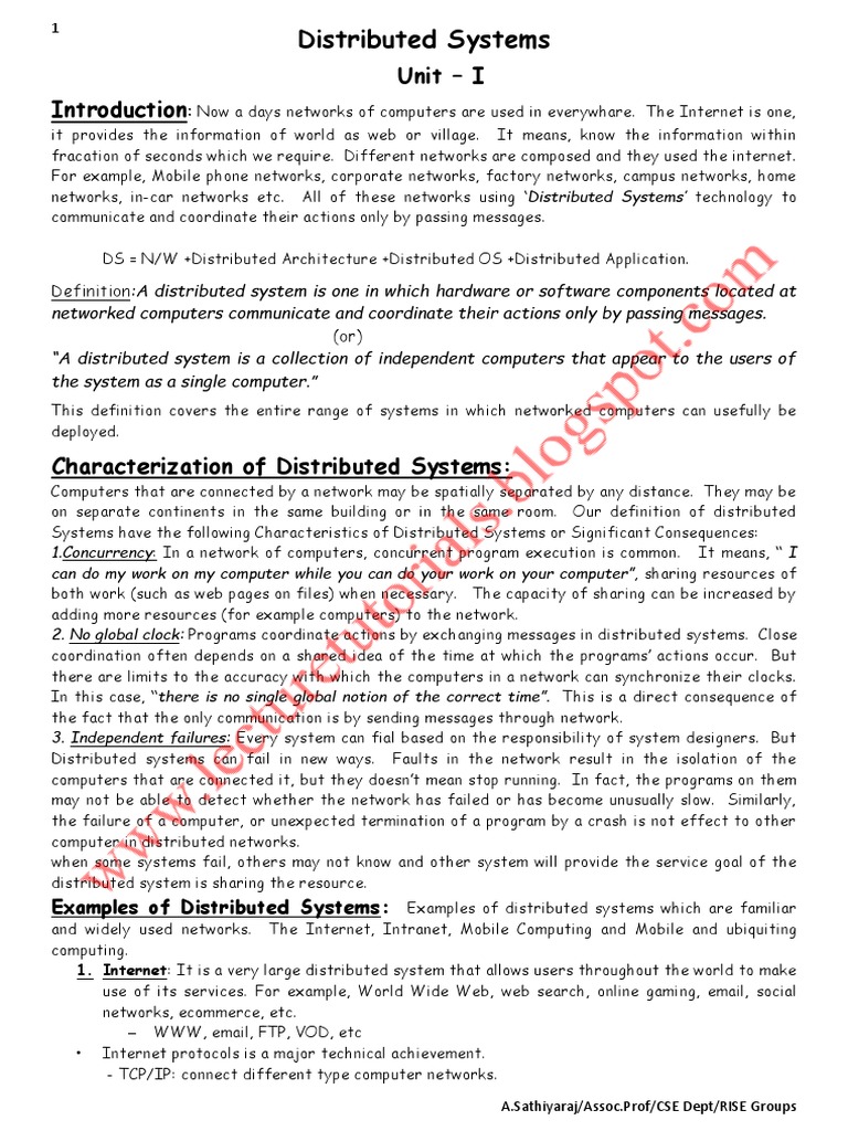 An Overview of Distributed Systems: Exploring the Characteristics ...