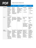 Infomercial Performance Rubric | PDF