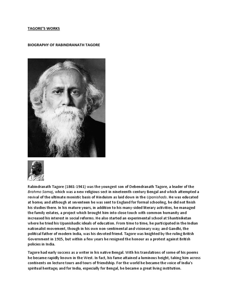 Tagore'S Works: Brahmo Samaj, Which Was A New Religious Sect in ...