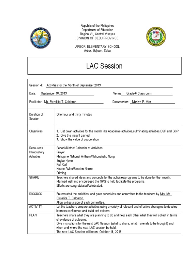 Lac Sessions | PDF | Cognition | Learning