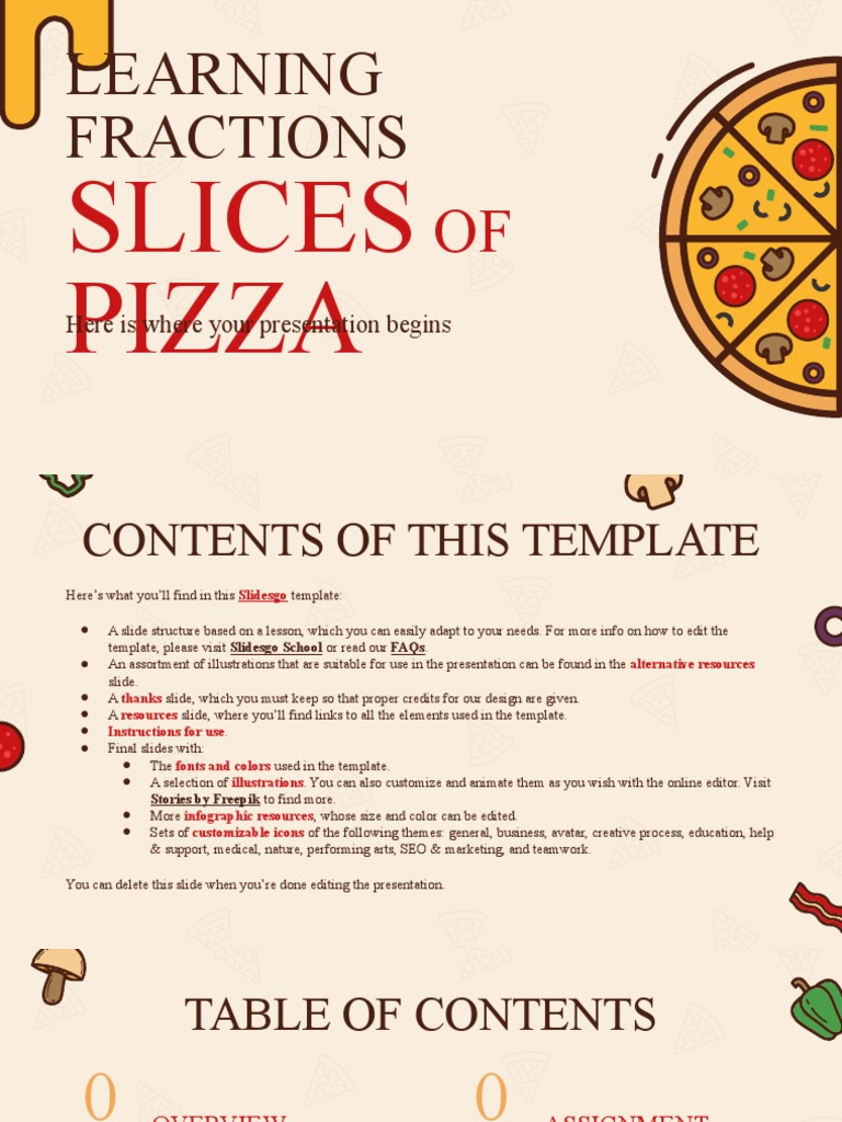 Learning Fractions with Pizza Slices | PDF | Planets | Saturn