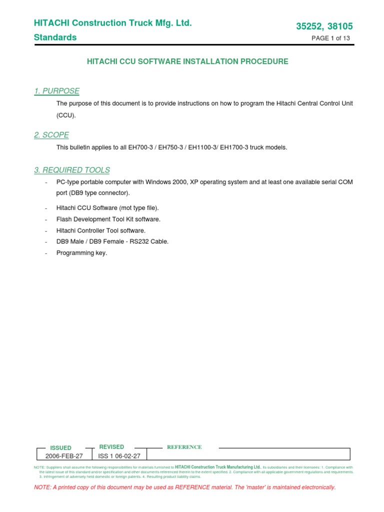 Hitachi CCU Software Installation Guide | PDF | Specification ...