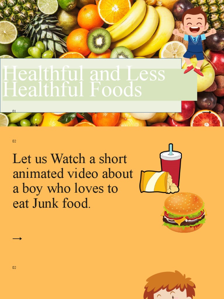 Healthful and Less Healthful Foods | PDF