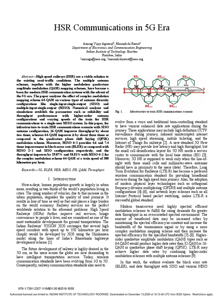 HSR Communications in 5G Era | PDF | Communication | Physical Layer ...