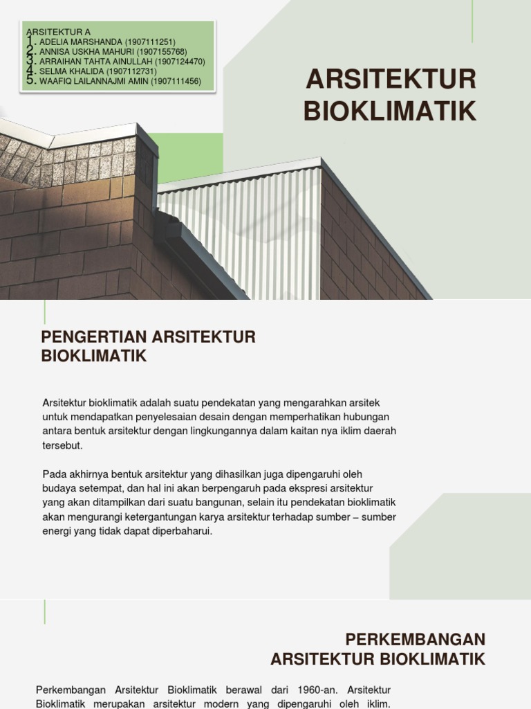 Arsitektur Bioklimatik | PDF