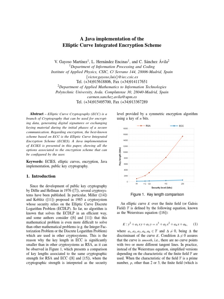 SAM - A Java Implementation of ECIES | PDF | Cryptography | Key (Cryptography)