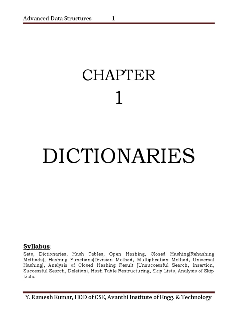 Dictionaries: Advanced Data Structures 1 | PDF | Queue (Abstract Data ...