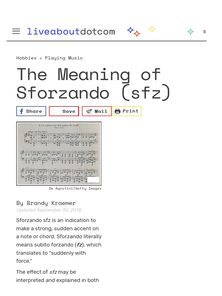 Sforzando (sfz) Meaning in Music | PDF