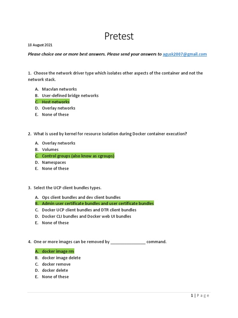 Pretest: Please Choice One or More Best Answers. Please Send Your ...