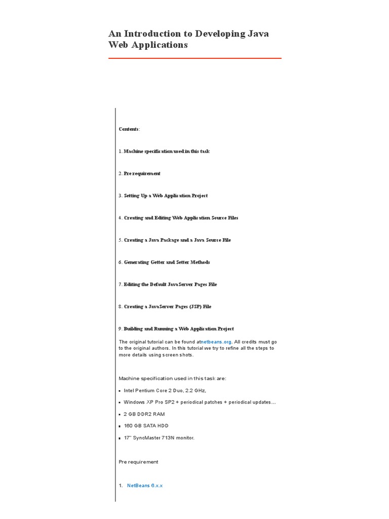 An Introduction To Developing Java Web Applications | PDF | Java ...