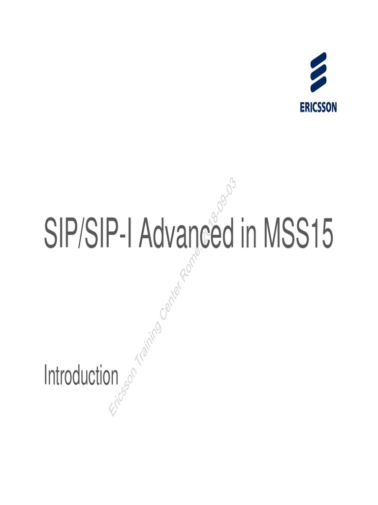 Slides SIP SIP-I Advanced in MSS15 | PDF | Ip Multimedia Subsystem ...