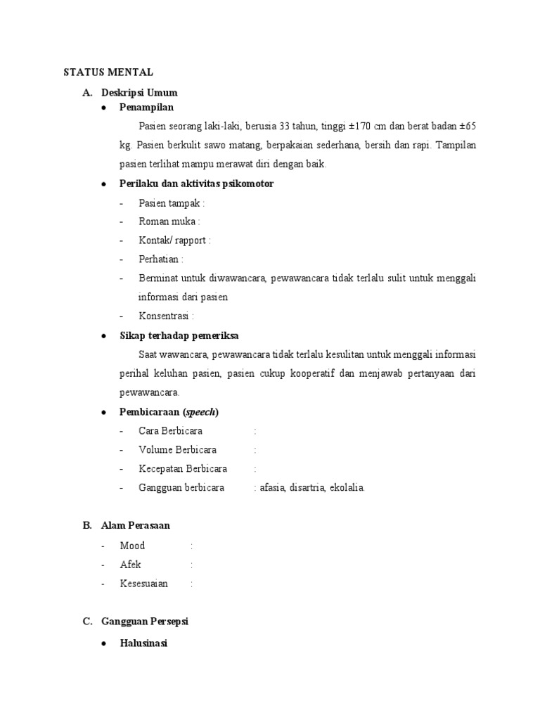 Status Mental | PDF