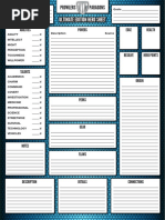 Masks - Character Sheet | PDF