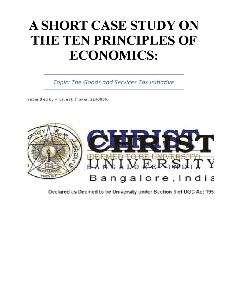A Short Case Study On The Ten Principles of Economics | PDF | Taxes ...