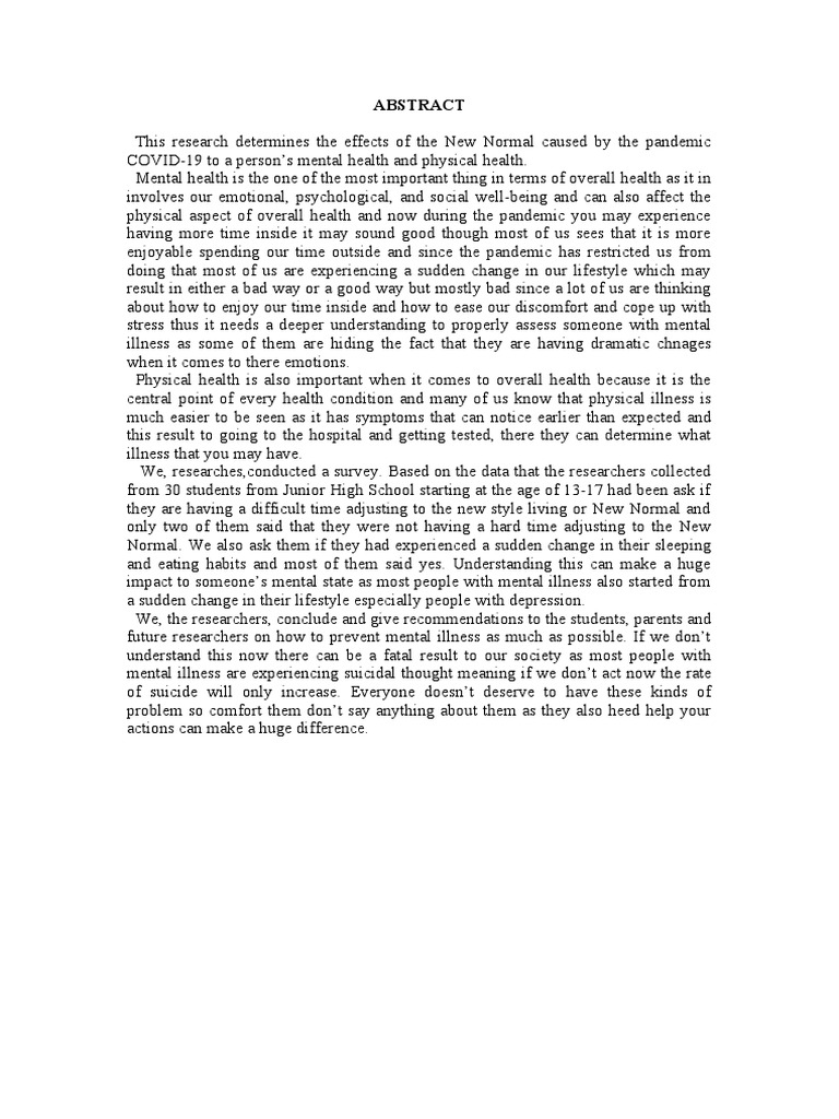 Abstract | PDF | Mental Health | Mental Disorder