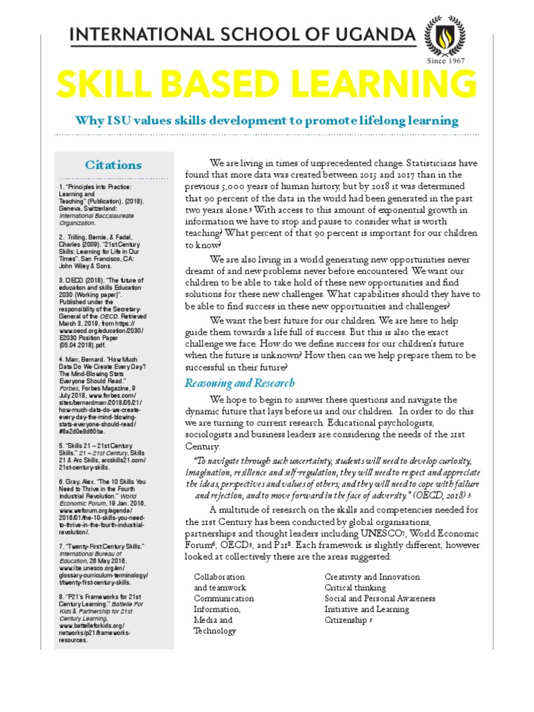 Skill Based Learning: Why ISU Values Skills Development To Promote ...