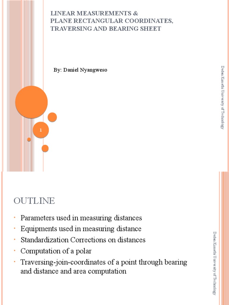 SURVEYING II ECE 2211 - 3.linear Measurements and Plane Rectangular ...