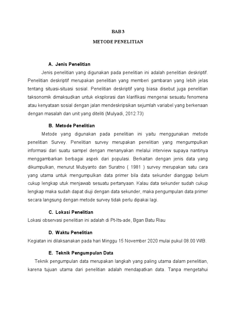 Bab 3 Metode Penelitian | PDF