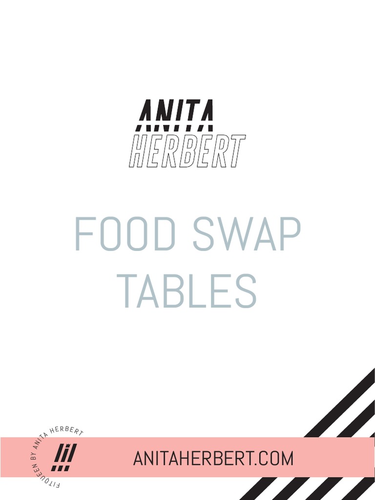 Food Swap Tables: Erbert | PDF | Fat | Beef